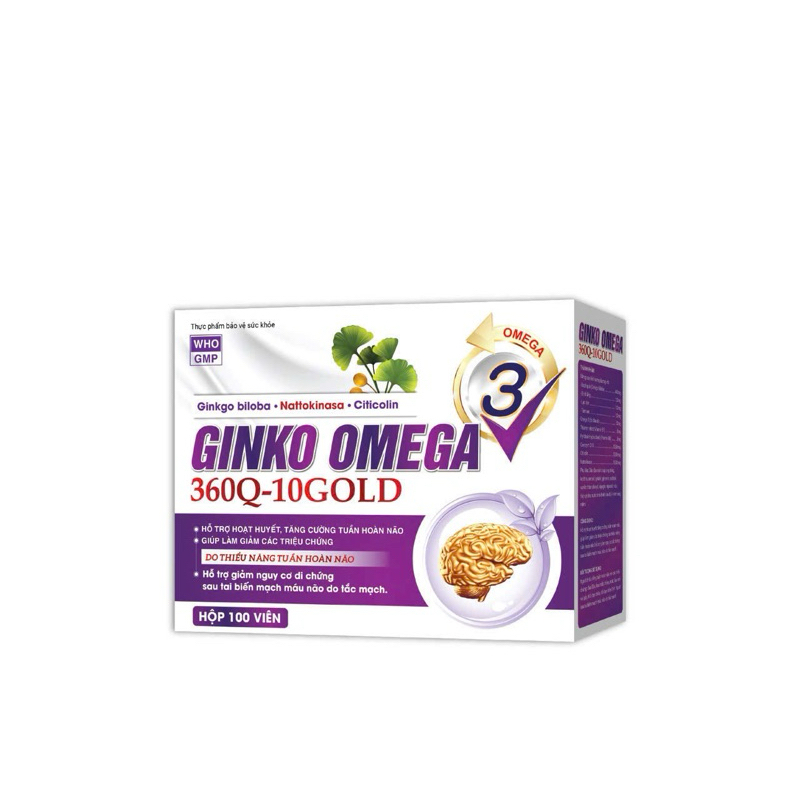 1 HỘP 100 VIÊN BỔ NÃO GINKO OMEGA 360Q-10 GOLD | Shopee Việt Nam