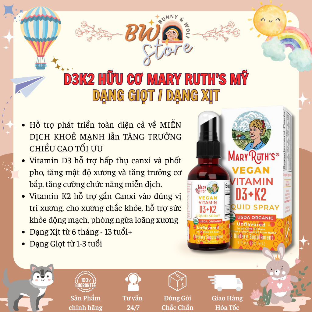 Mary Ruth's Vegan Vitamin D3+K2 Liquid Spray - Mary Ruth’s Organic ...