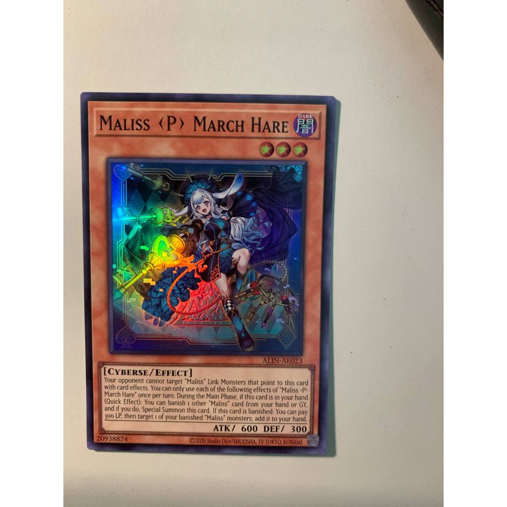 thẻ bài yugioh chính hãng "Maliss March Hare" ALIN-AE023 Super | Shopee Việt Nam