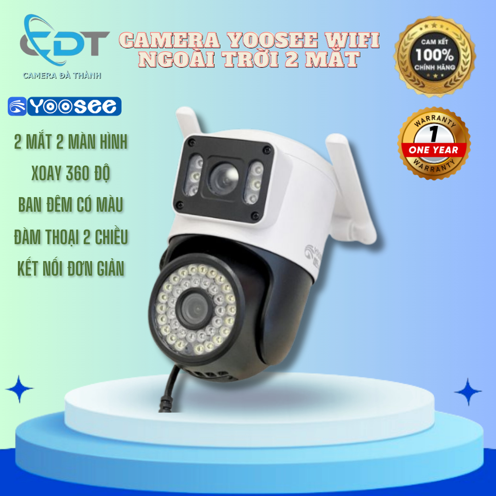 Camera Yoosee Wifi Ngoài Trời 2 Mắt [TẶNG HỘP KT KHI MUA KÈM THẺ] Xem ...