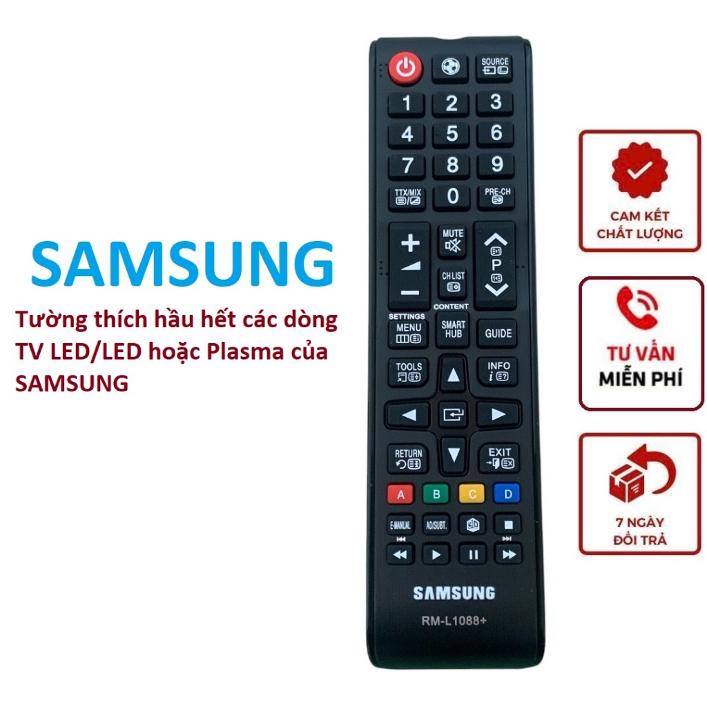 Điều khiển tivi Samsung các dòng LCD/LED/Palsma, remote tv samsung RM-L1088+ | Shopee Việt Nam