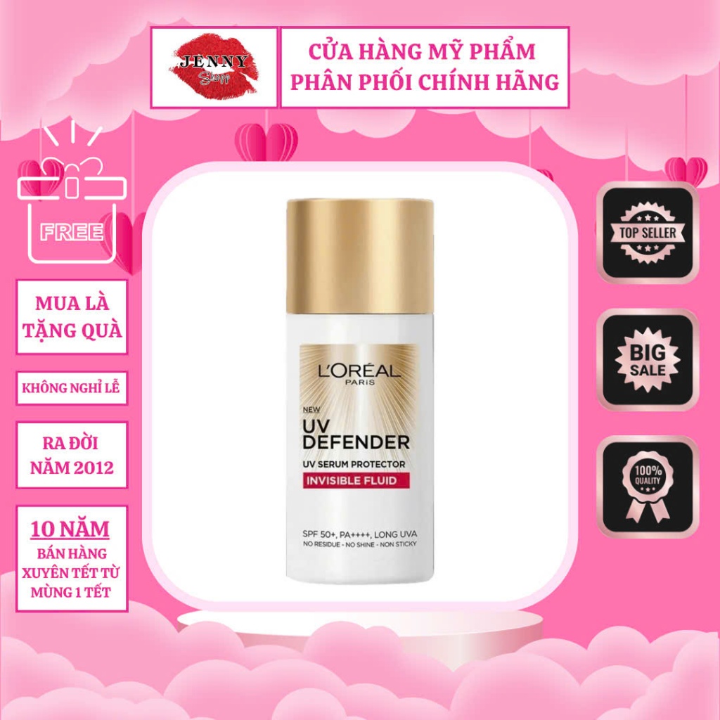 Kem Chống Nắng Thoáng Da Mỏng Nhẹ Loreal Paris UV Defender Invisible ...