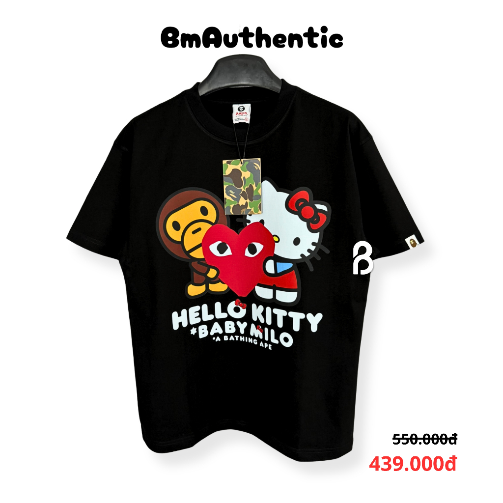 [HIGH QUALITY] Áo Thun Hello Kitty Baby Milo CDG Cotton Cao Cấp Form ...