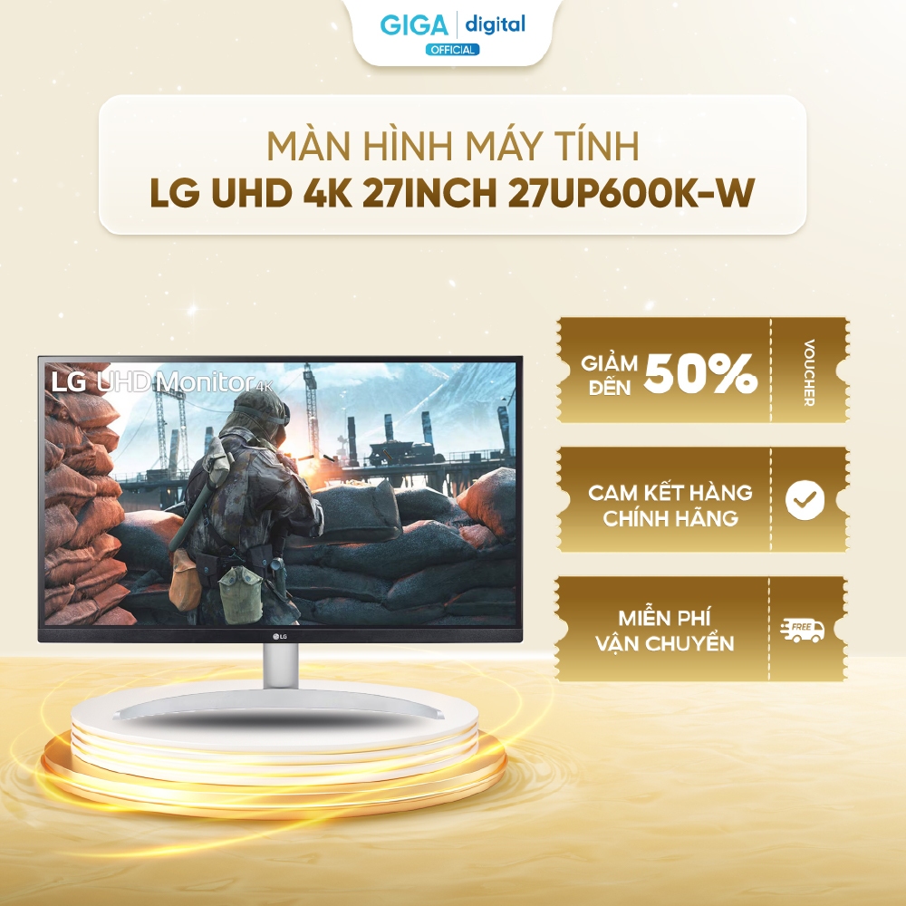 Màn hình máy tính LG UHD 4K 27" IPS VESA Display HDR™ 400 27UP600K-W ...