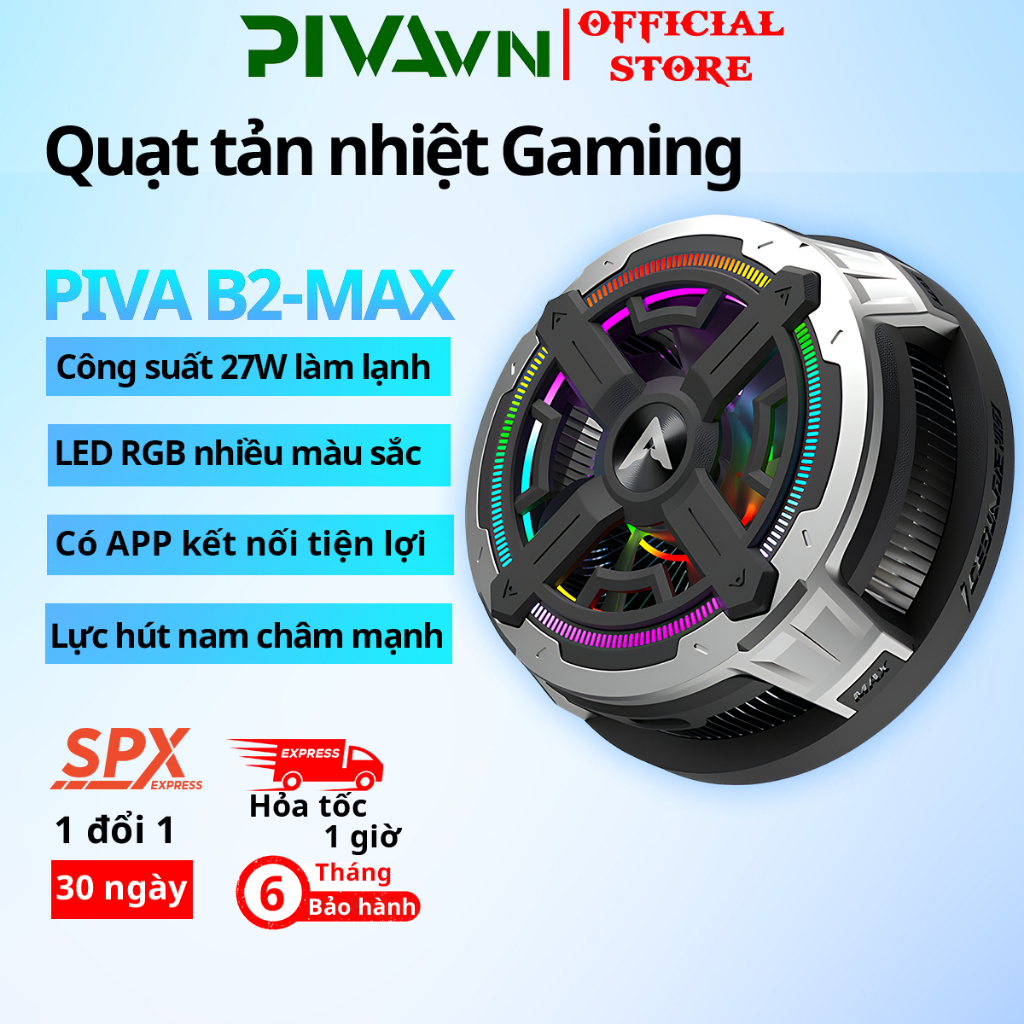 Piva B2 MAX - Quạt tản nhiệt thông minh dành cho máy tính bảng Quạt ...