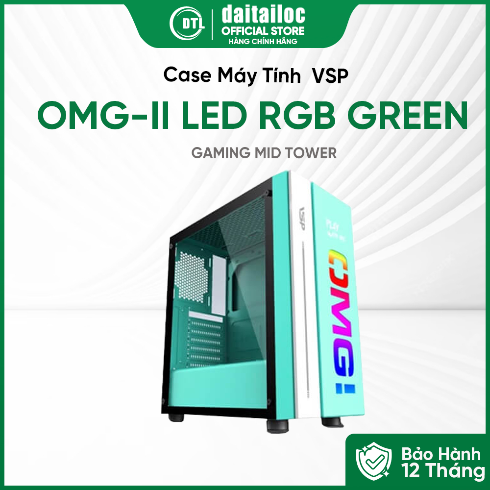 Case Máy Tính VSP GAMING OMG-II LED RGB GREEN MID TOWER - Hàng Chính ...