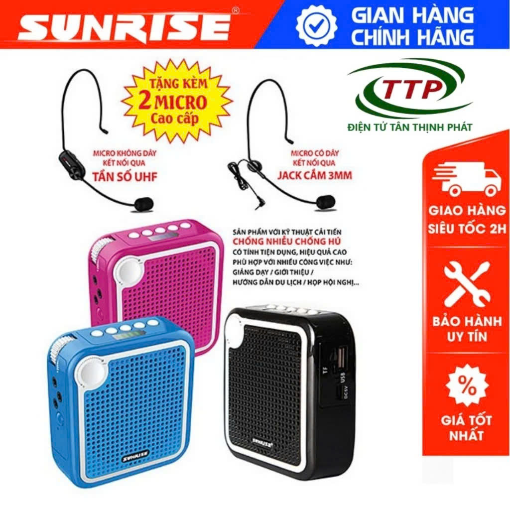 [BH 12 THÁNG]Loa máy trợ giảng không dây chính hãng sunrise SM 918 sóng ...