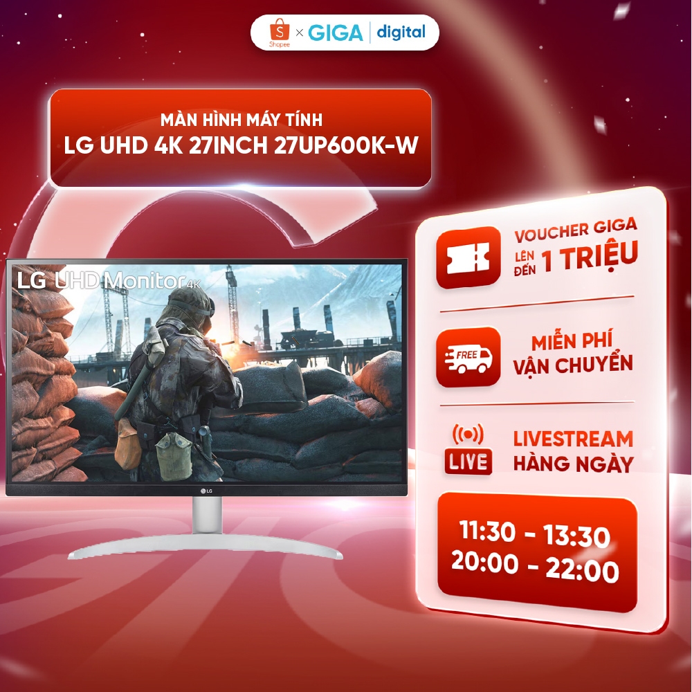 Màn hình máy tính LG UHD 4K 27" IPS VESA Display HDR™ 400 27UP600K-W ...