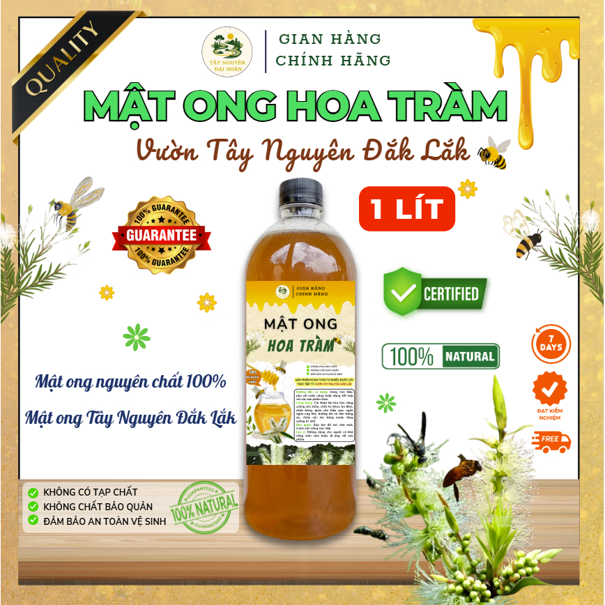 1 LÍT MẬT ONG NGUYÊN CHẤT RỪNG TRÀM (cây keo), mật ong keo, mật ong ...