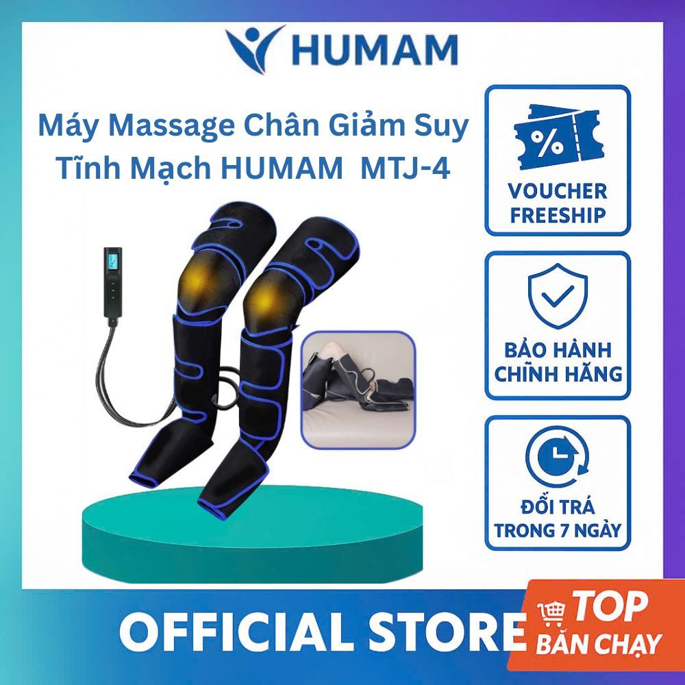 Máy Massage Chân Bắp Chân Khí Nén HUMAM MTJ-4 | 3 Chế Độ Áp Suất ...