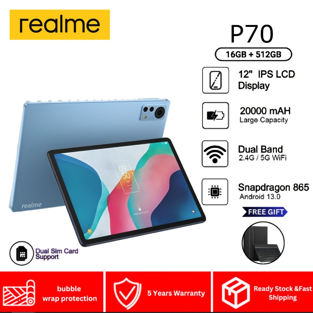 Máy tính bảng MỚI ĐẾN 2025 Realme Pad 70 /P70 |RAM 16GB 512GB ROM ...
