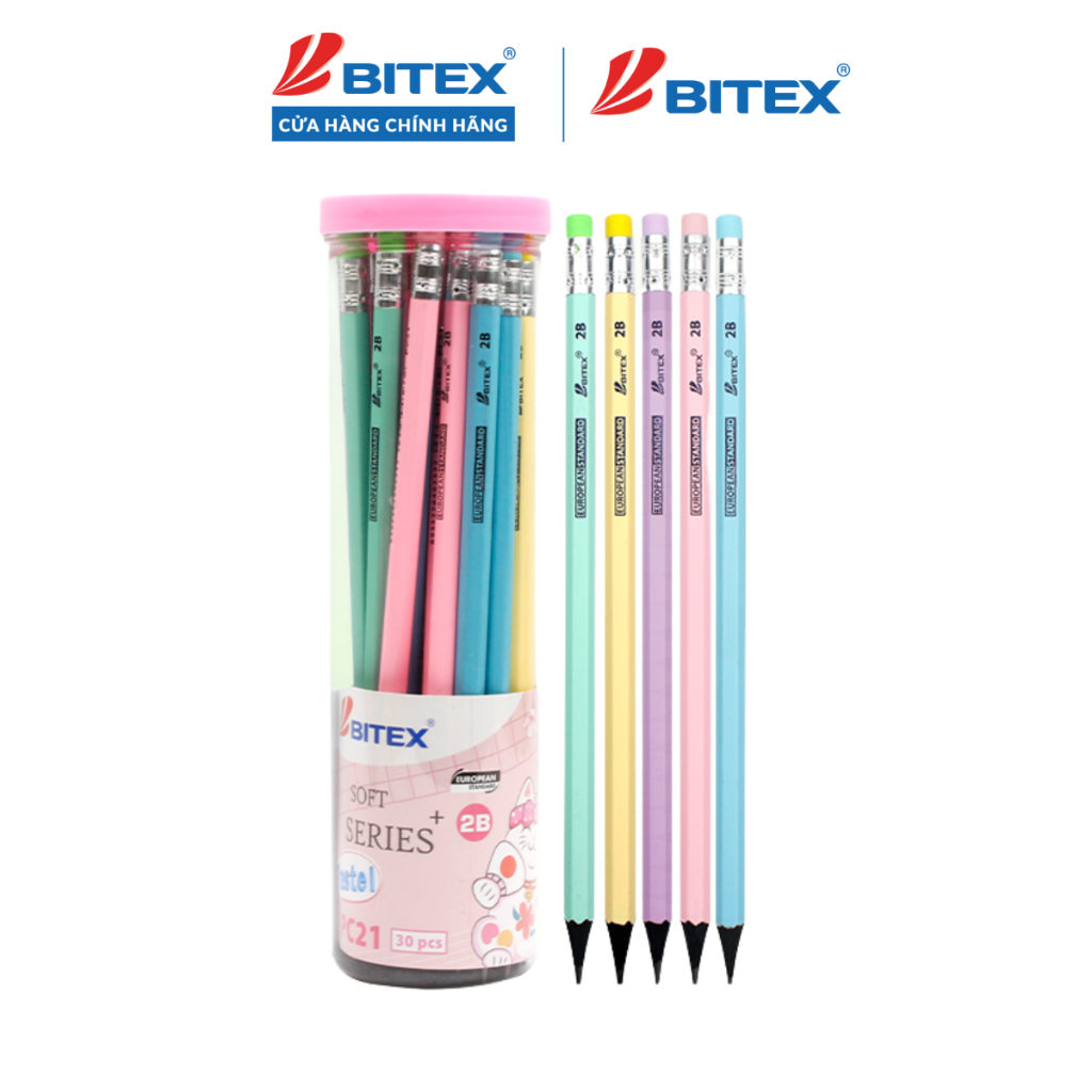 Combo 3/6/12 Bút chì đen 2B Pastel Bitex PC21 | Shopee Việt Nam