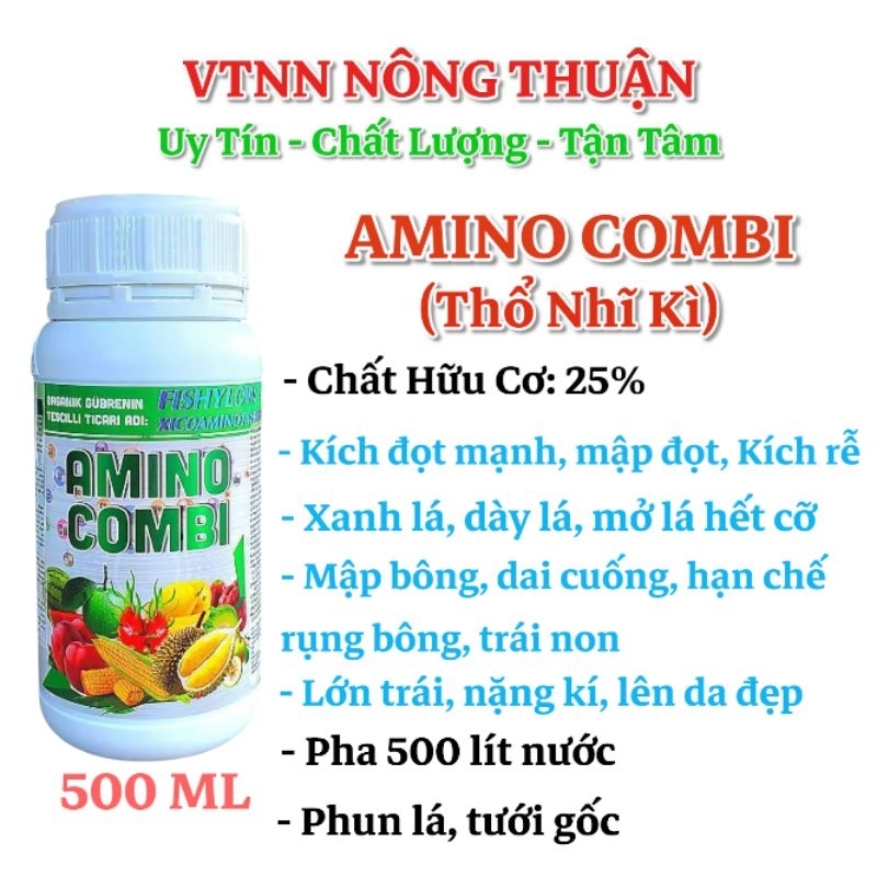 AMINO COMBI 500ML (Thổ Nhĩ Kì) Mập Đọt, Mập Bông, Lớn Trái, Kích Rễ ...