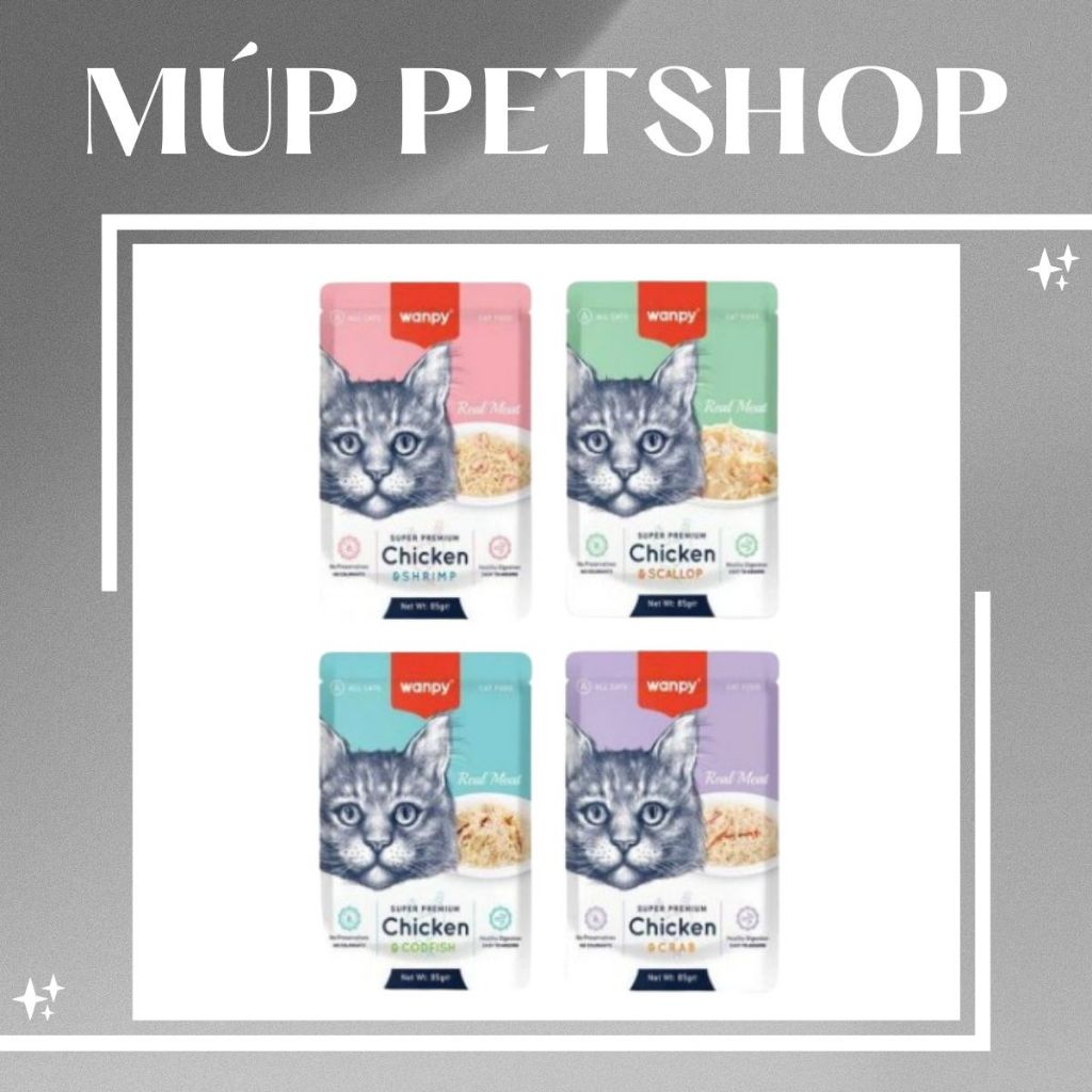 [Wanpy Mèo] Pate Wanpy Super Premium Gói 80gram Cho Mèo | Shopee Việt Nam