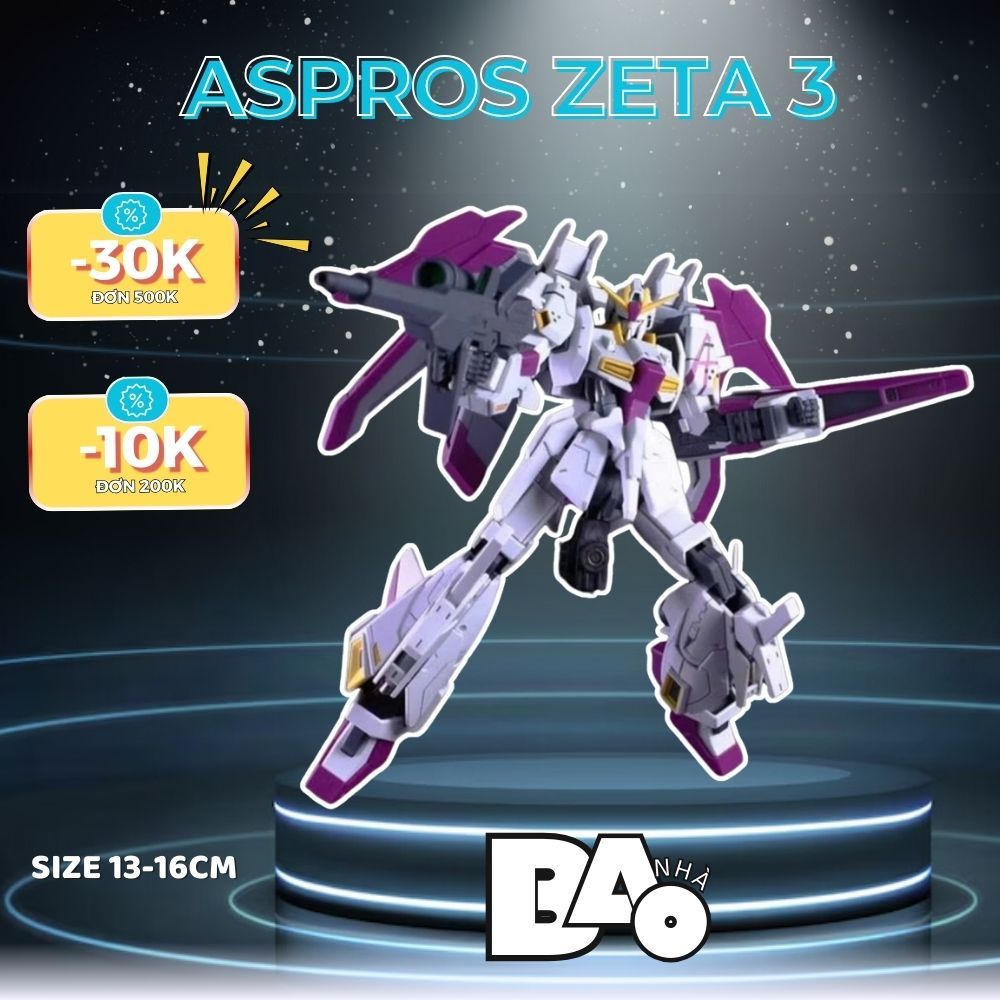 Mô hình lắp ráp JMS ZETA 3 HG Z GUNDAM ASPROS, đồ chơi sưu tầm nhựa ...