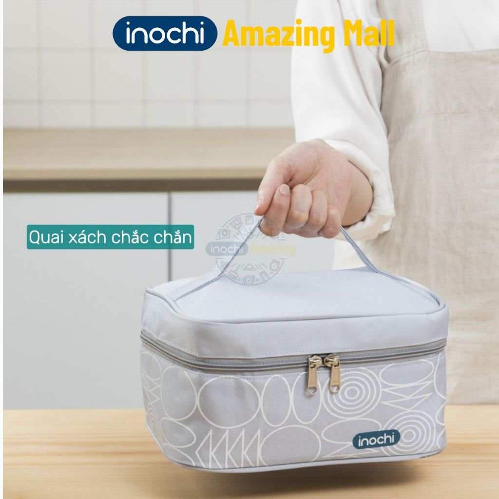 Bộ cơm hộp thủy tinh kèm túi giữ nhiệt Inochi Yoshino nhỏ gọn dễ dàng ...