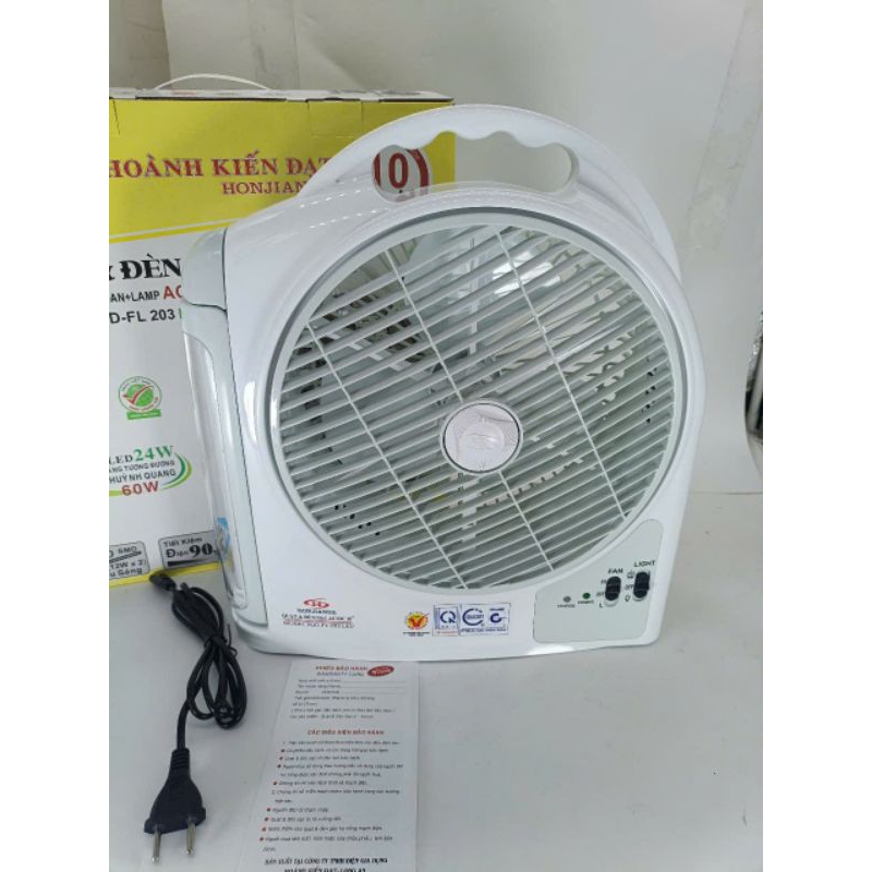 Quạt đèn sạc tích điện HONJIANDA MODEL : HJD - FL 203 LED | Shopee Việt Nam