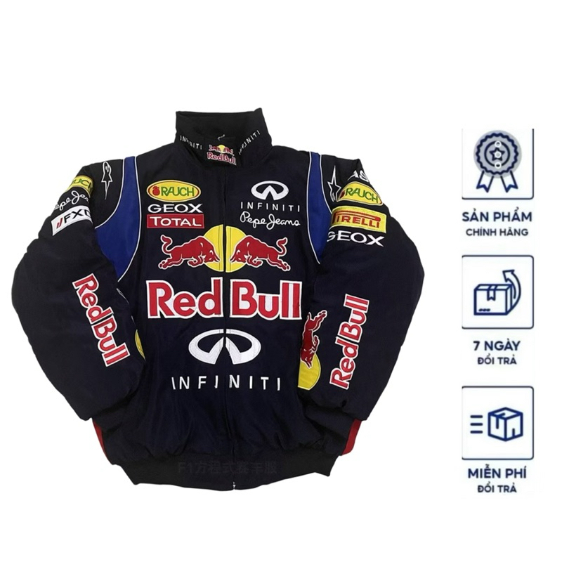 Áo Khoác Dù in Red Bull Biker lót trong đen, Racing Biker cực chất ...