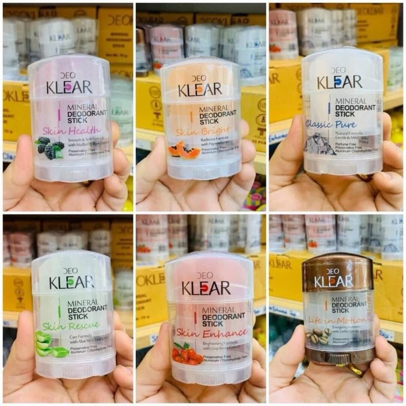 Lăn nách đá khoáng DEO KLEAR nội địa Thái Lan đủ màu - Lăn khử mùi đá ...