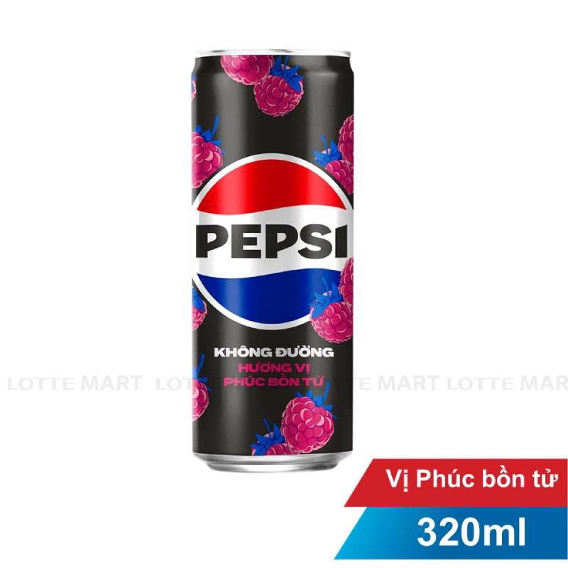 Nước Ngọt Pepsi Không Calo Vị Phúc Bồn Tử Lon 320ml | Shopee Việt Nam