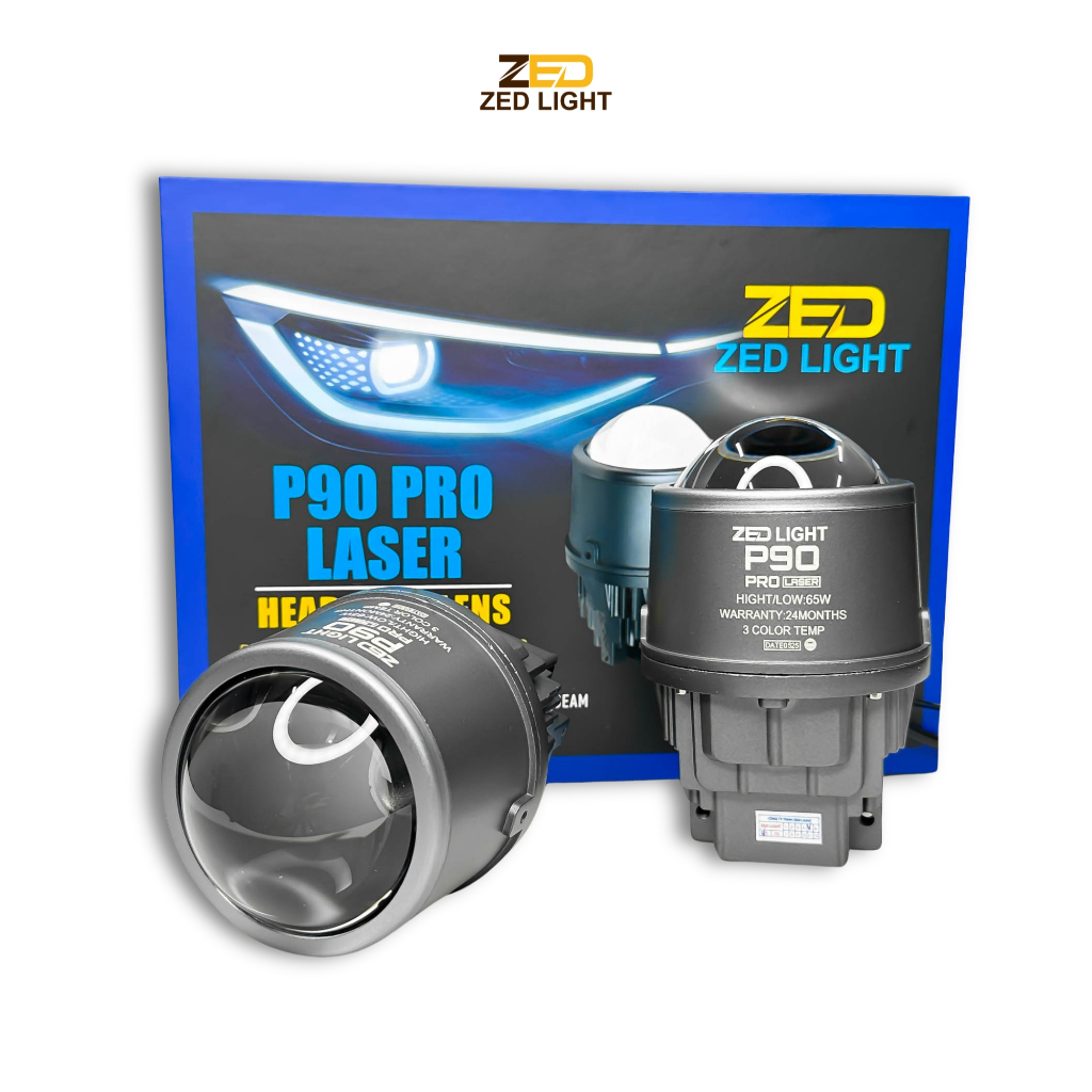 Đèn LED Bi Gầm 3.0 P90 Pro Laser ZEDLIGHT - 65W Có Tâm Trợ Pha Laser Chiếu Xa Trên 200m, Lắp Gầm ...