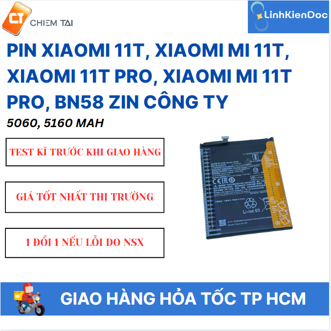 Pin Xiaomi 11T, Xiaomi Mi 11T, Xiaomi 11T Pro, Xiaomi Mi 11T Pro, BN58 ...