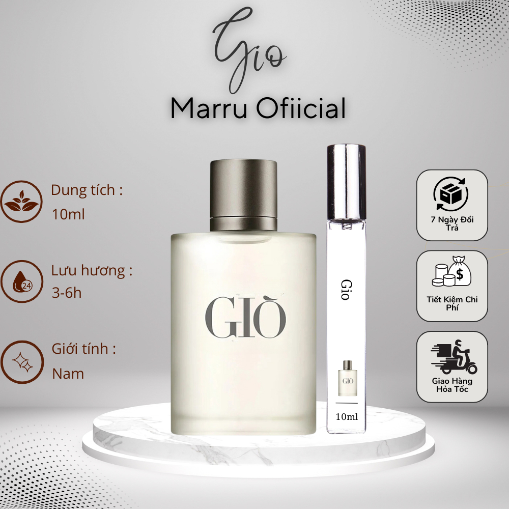 Nước hoa nam Giorrgio Amanni Ac.qua Di Giò (Giò trắng ) EDP hương thơm Tươi mát, Nam tính, Tinh ...
