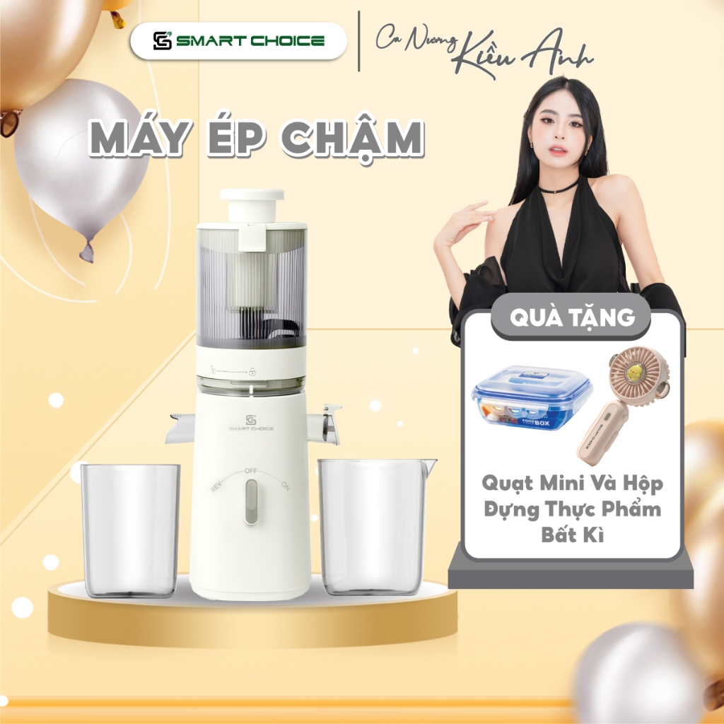 [LIVE] Máy Ép Chậm SmartChoice SCG-EC003 Công Suất 150W Ép Nguyên Quả Kiệt Bã Làm Kem | Shopee ...
