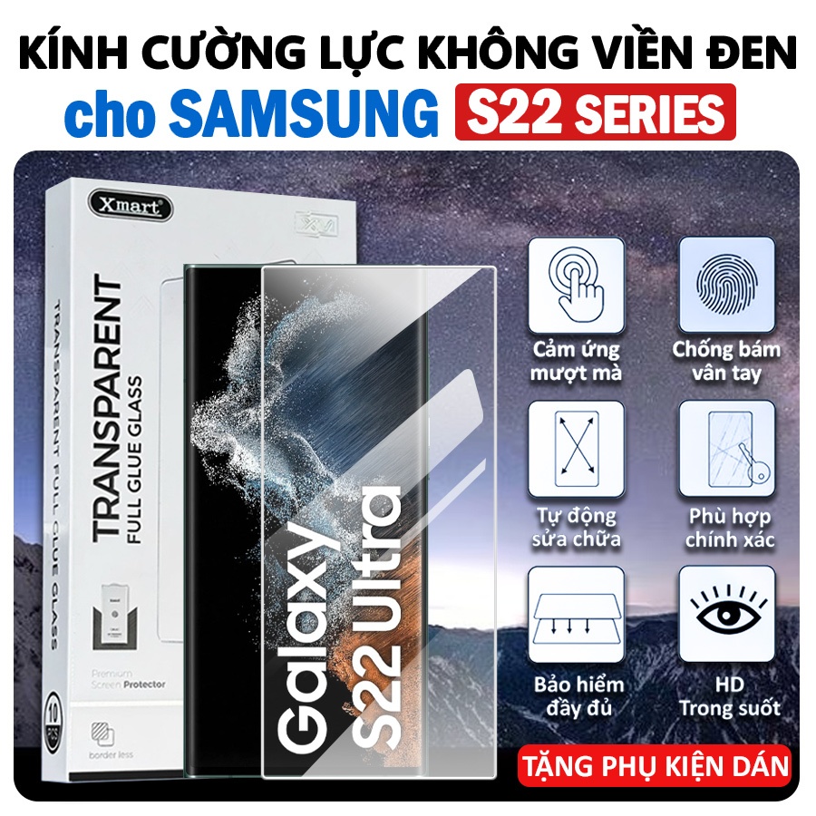 Kính Cường Lực [Không viền đen] SamSung S22 Ultra/ S22/ S22+ Plus 5G ...