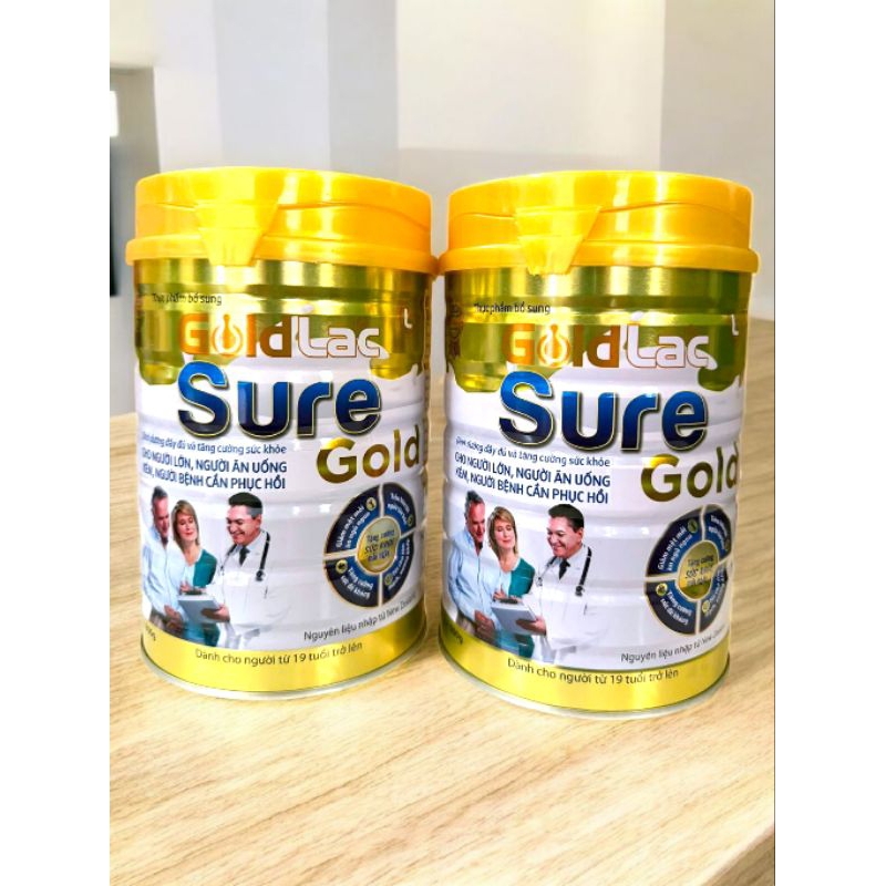 Combo 2 lon Sữa phục hồi sức khoẻ Goldlac Sure gold 900g | Shopee Việt Nam