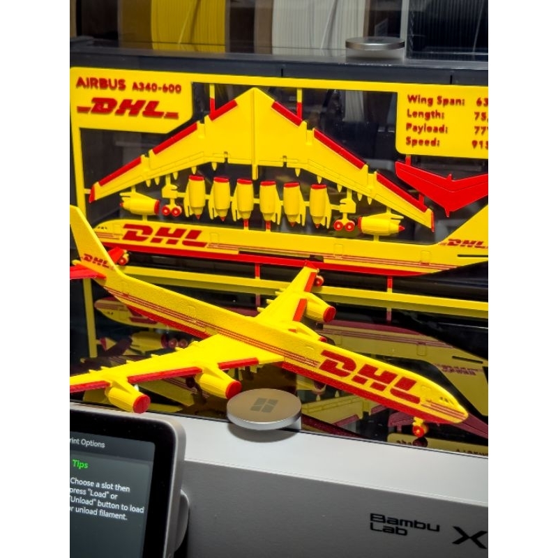 Mô Hình Máy Bay DHL Airbus A340-600 In 3D | Shopee Việt Nam
