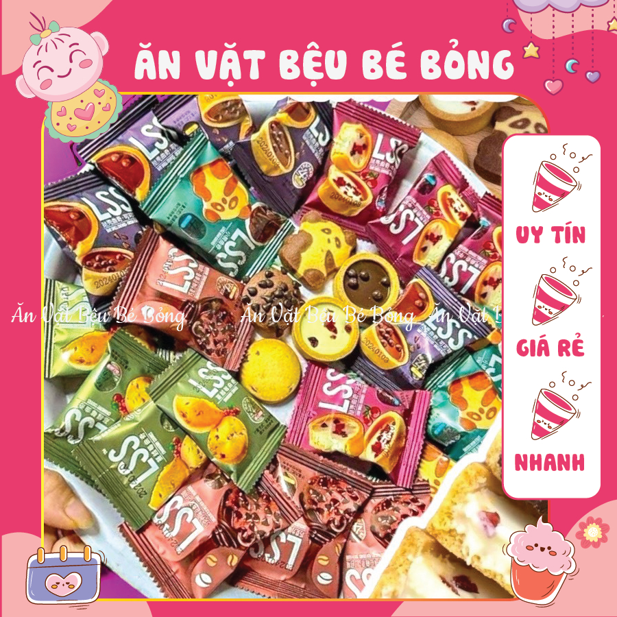 500G Bánh Quy Bơ Socola LSS Mix Đủ Vị Thơm Ngon, Bánh Quy Bơ Sữa Nhân ...