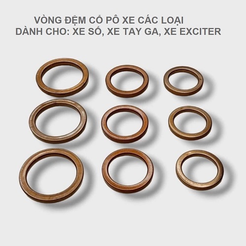 Gói 10 Vòng Đệm Cổ Pô Xe Các Loại Ron Giảm Thanh Cho Các Dòng Xe Tay Ga ...