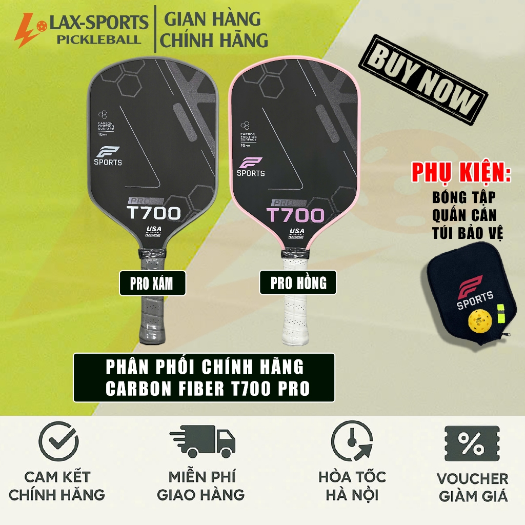(Chính Hãng) Vợt Pickleball T700 Pro - Carbon T700 Nhám Cao Cấp, Phù Hợp Người Chơi Kiểm Soát ...