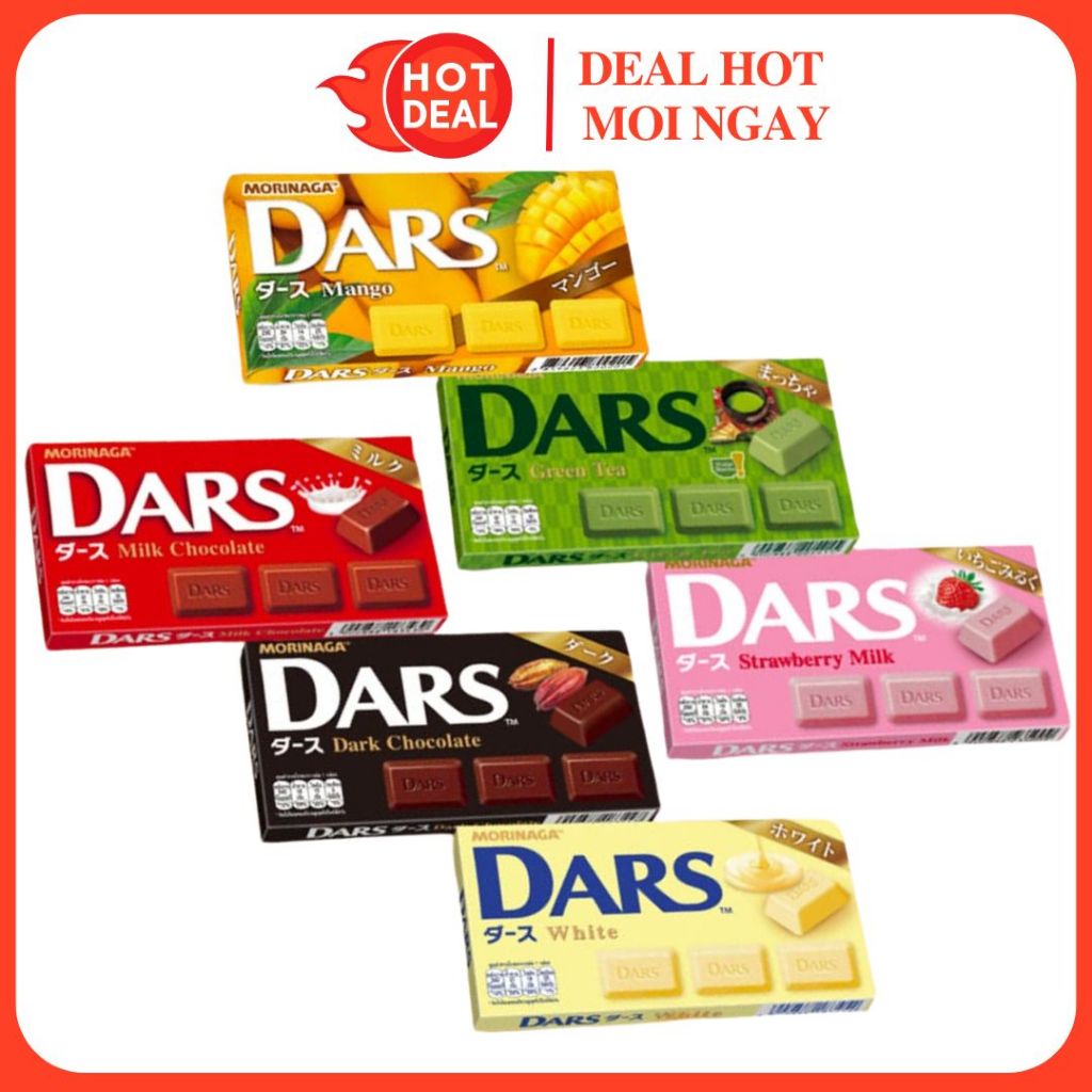 [ĐỦ VỊ] Socola Morinaga Matcha/Đen/Trắng/Sữa Dars Hộp 42G | Shopee Việt Nam