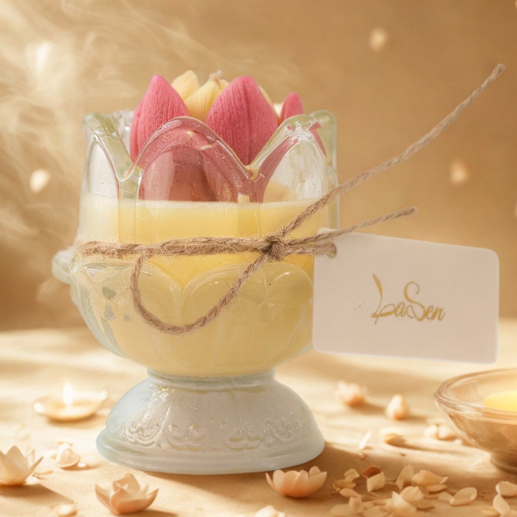Nến Thờ Ly Sen Nở 100ml – Nến Cúng Phật Sáp Ong Thiên Nhiên | Nến Lá ...
