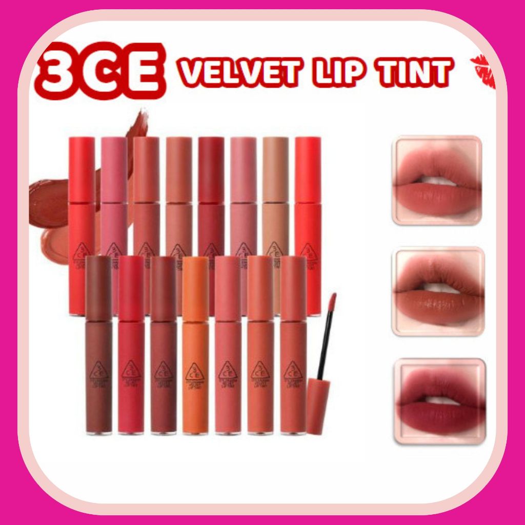Son Kem Lì 3CE Velvet Lip Tint Walk N Talk / Bitter Hour / Cashmere ...