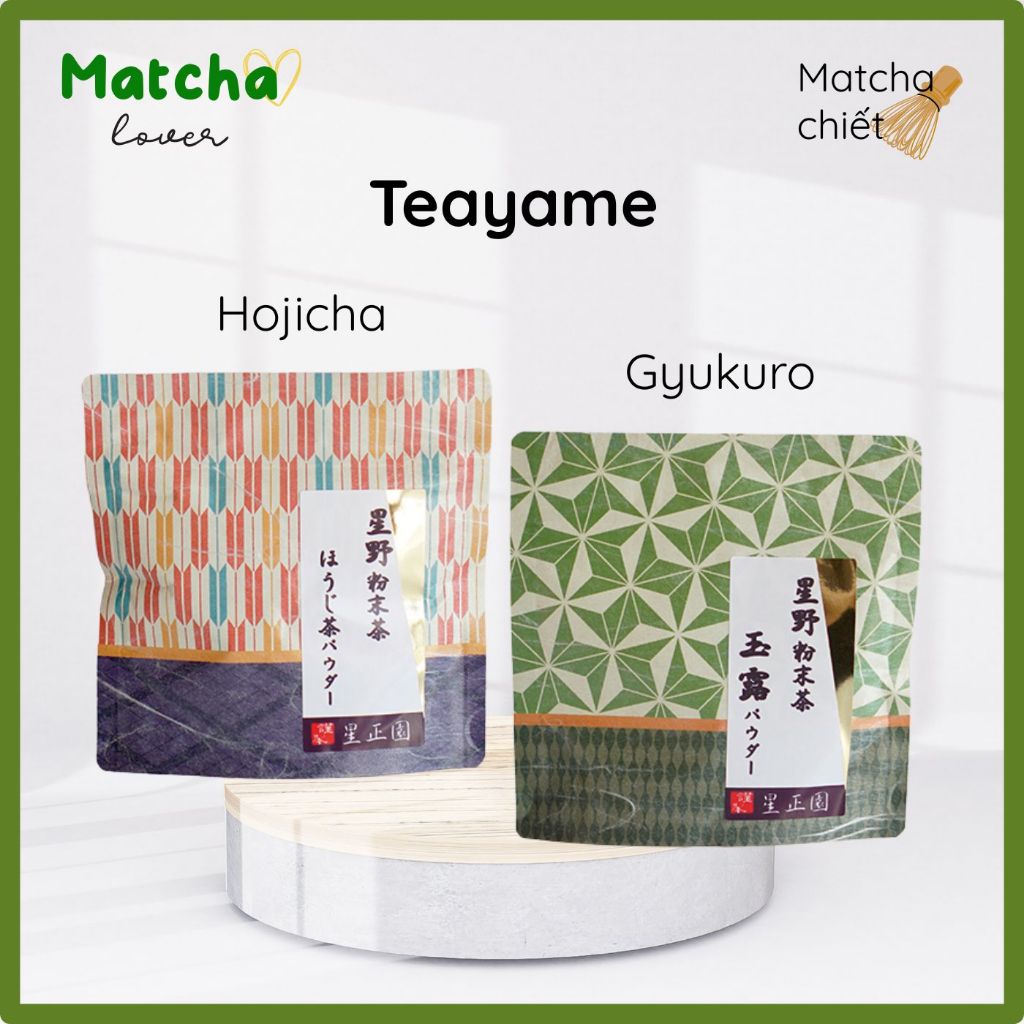 Teayame Bột Matcha Gyokuro Hojicha Thơm Béo Túi Full Size - Hậu Vị Dày, Mượt, Độ Umami Cao ...