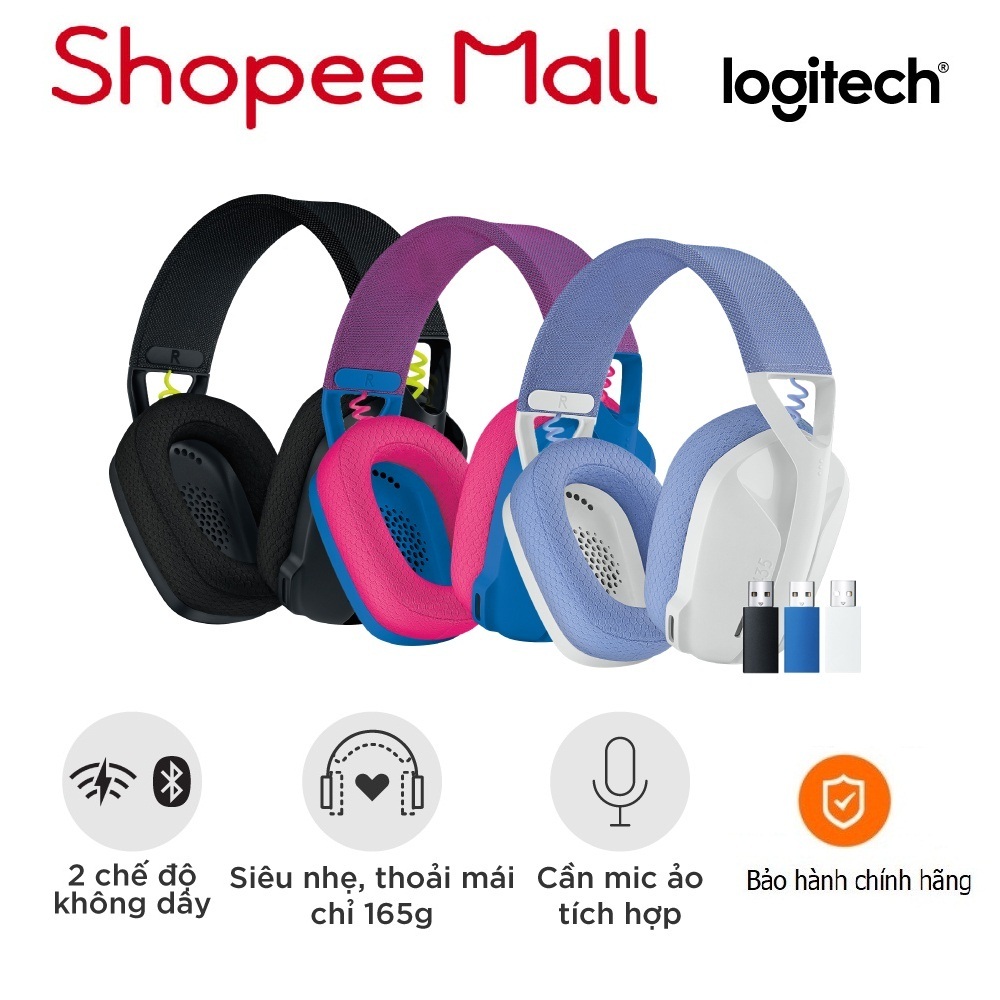Tai nghe gaming Bluetooth và Lightspeed Logitech G435 Mic ảo tích hợp ...
