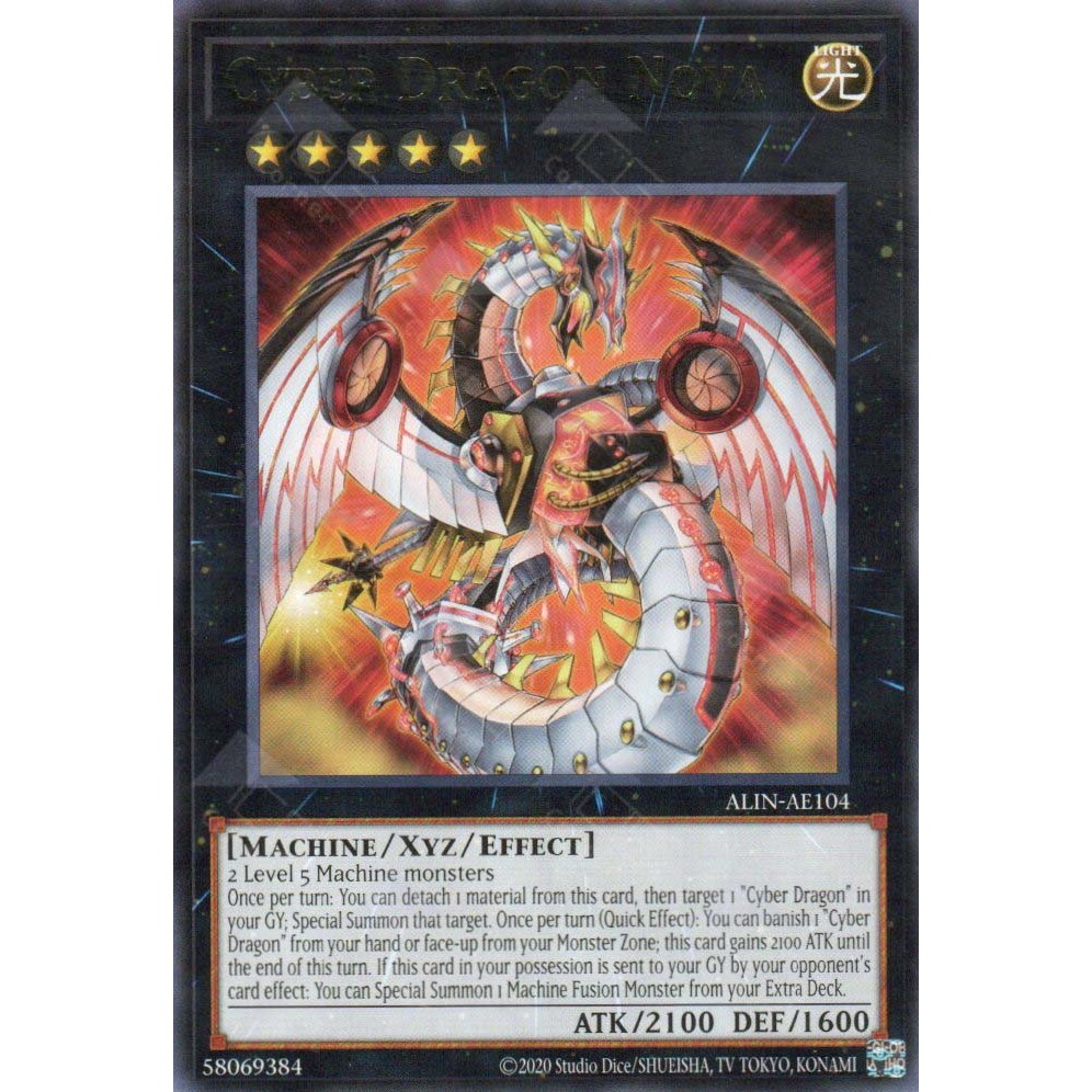 [KW2 Yugioh] [EN-AE] [Nice Art] Thẻ bài ALIN-AE104 Cyber Dragon Nova – Rare (R) | Shopee Việt Nam