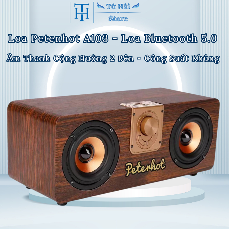 Loa Bluetooth Petenhot A103 - 2 Loa Cộng Hưởng Công Suất 20W = 40W - Âm Thanh Siêu Trong ...