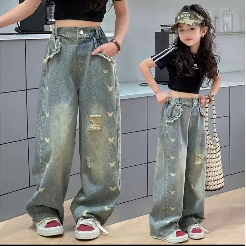 [8-45kg] {Lyni kids} Quần Ống Suông Thiêu Bướm Hai bên Ống , Quần Thệ ...