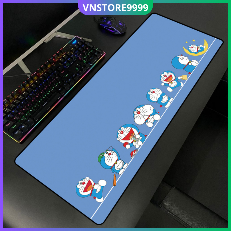 Lót chuột cỡ lớn doremon 80x30 90x40 20x20 pad chuột anime cute giặt ...