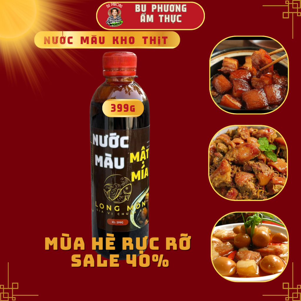 Chai Nước Màu (Nước Hàng) Mật Mía 399G/Chai - TH Bu Phương: Nước tạo ...