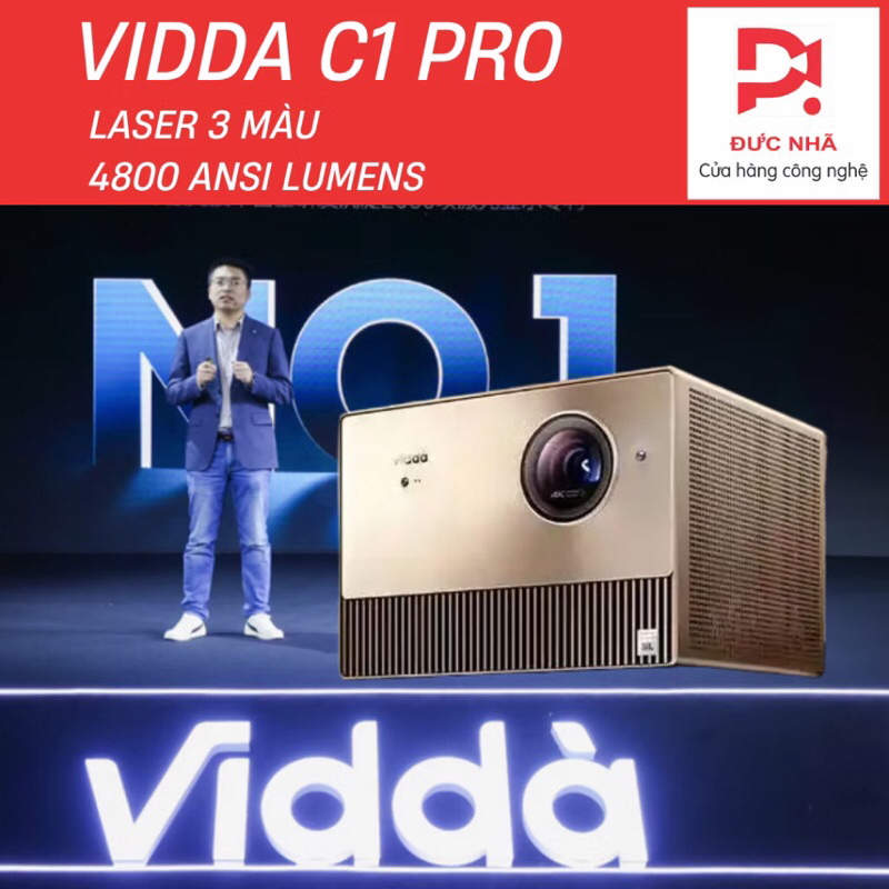 [TẶNG KÍNH 3D 500k] Máy chiếu Vidda C1, C1S, C1 Pro, C2 siêu lướt. Phân giải 4K | Laser 3 màu ...