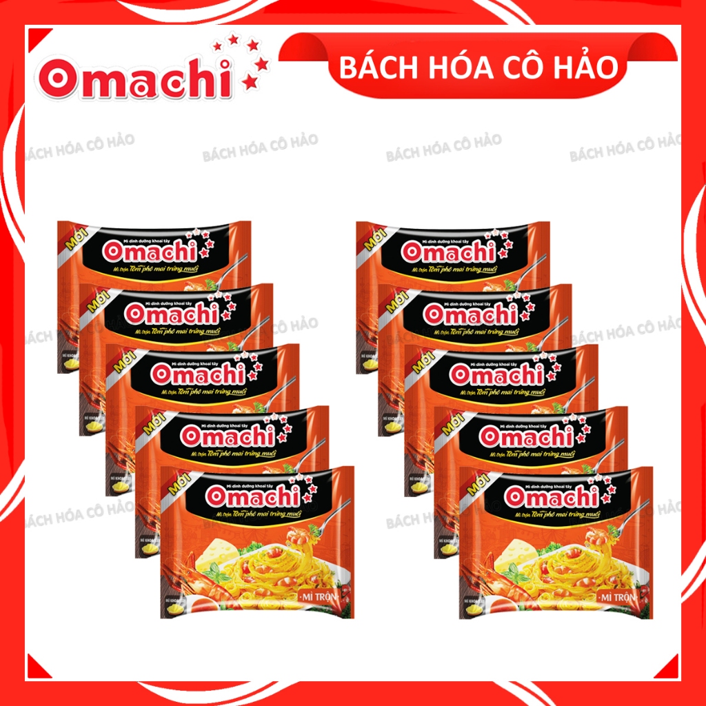 COMBO 10 GÓI MÌ TRỘN HƯƠNG VỊ TÔM PHÔ MAI TRỨNG MUỐI OMACHI | Shopee ...