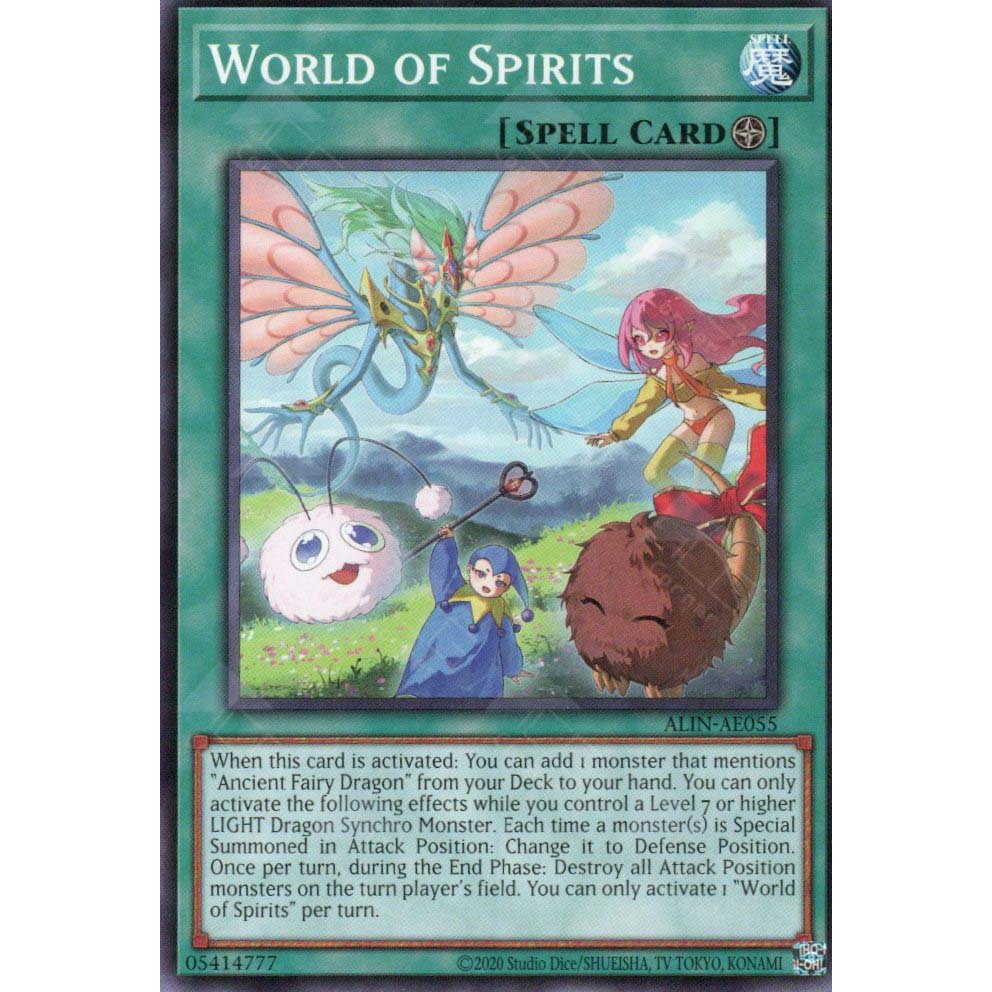 [KW2 Yugioh] [EN-AE-JP] [Nice Art] Thẻ bài ALIN-AE055 JP055 World of Spirits – Common | Shopee ...