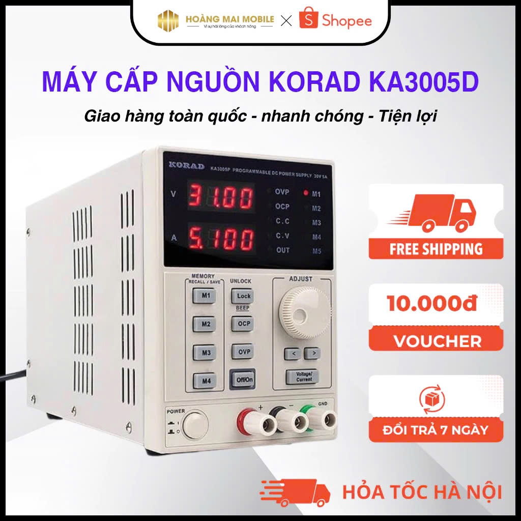 Bộ Cấp Nguồn KORAD KA3005D 30V/5A _Hiển thị số, điều chỉnh điện áp chính xác | Shopee Việt Nam
