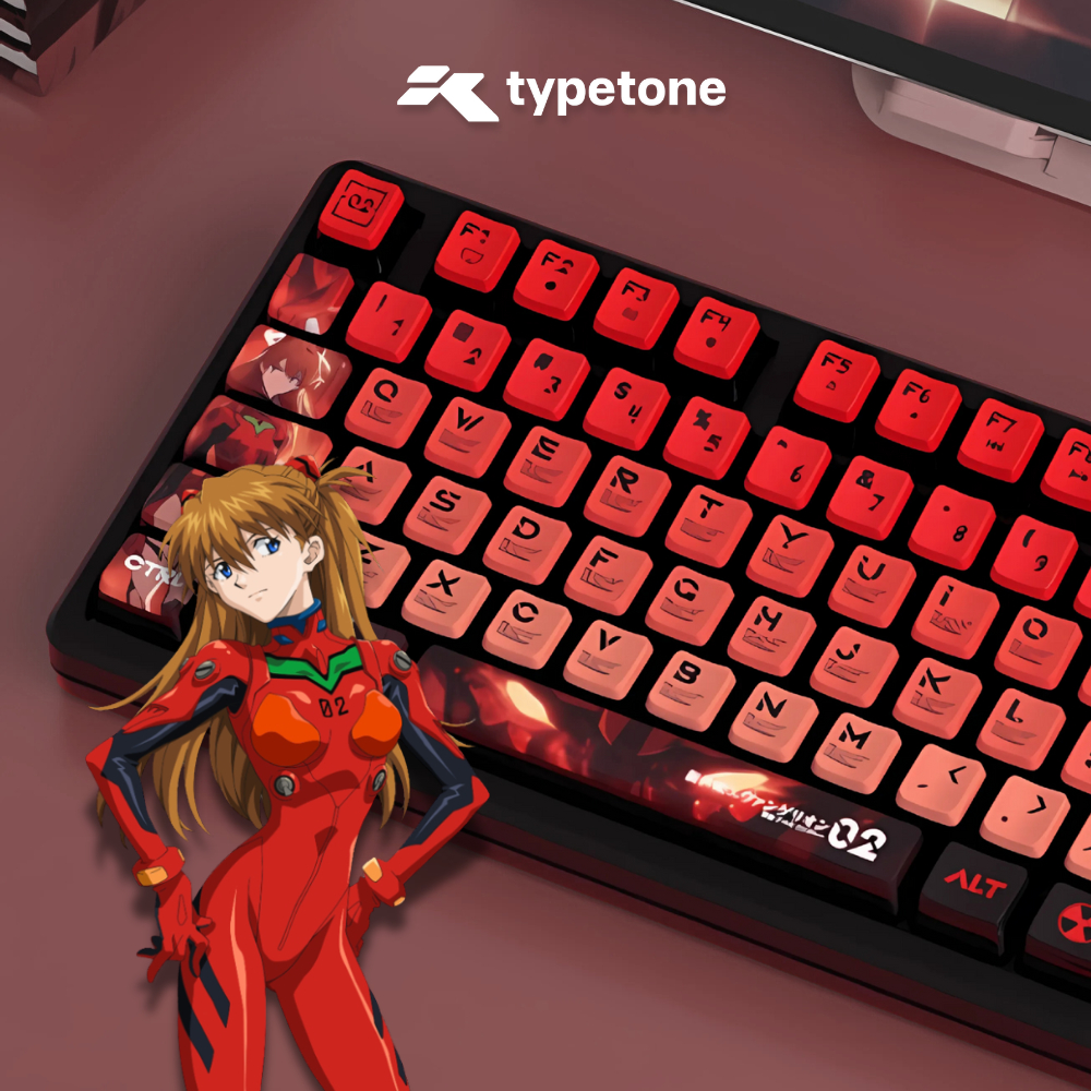 Asuka Langley Soryu – Keycap anime pudding đỏ đen xuyên LED | PBT ...