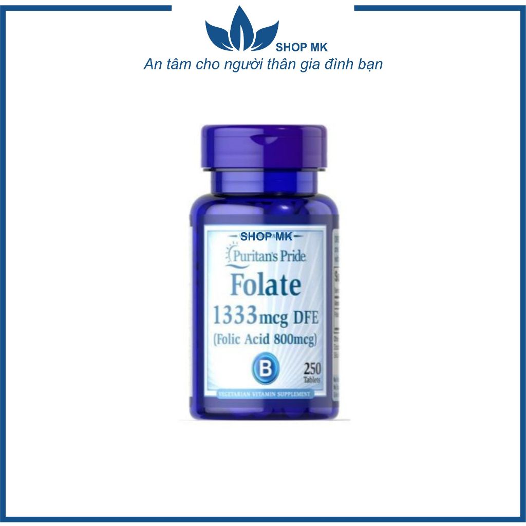 Viên uống Folate 1333 mcg DFE (Folic Acid 800mcg) Puritan’s Pride Mỹ ...